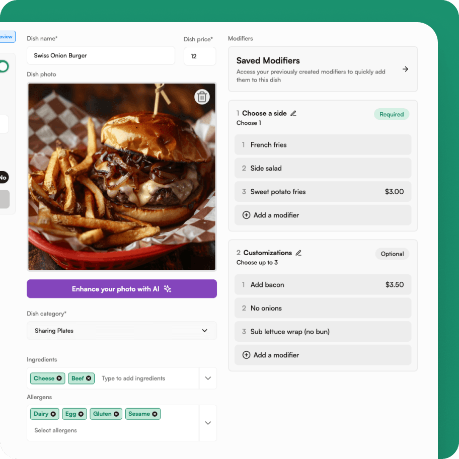 Cookin — Every essential feature for your food business